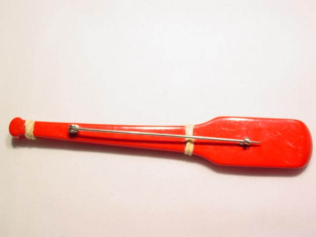 Red Plastic Oar Pin | The Jewelled Jester